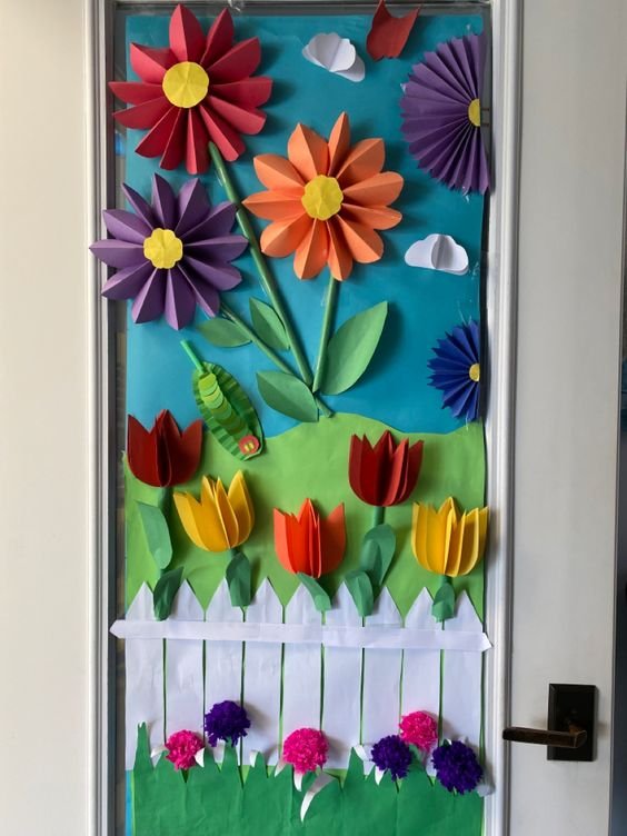 DIY Spring Classroom Door Decor - RecipeMagik